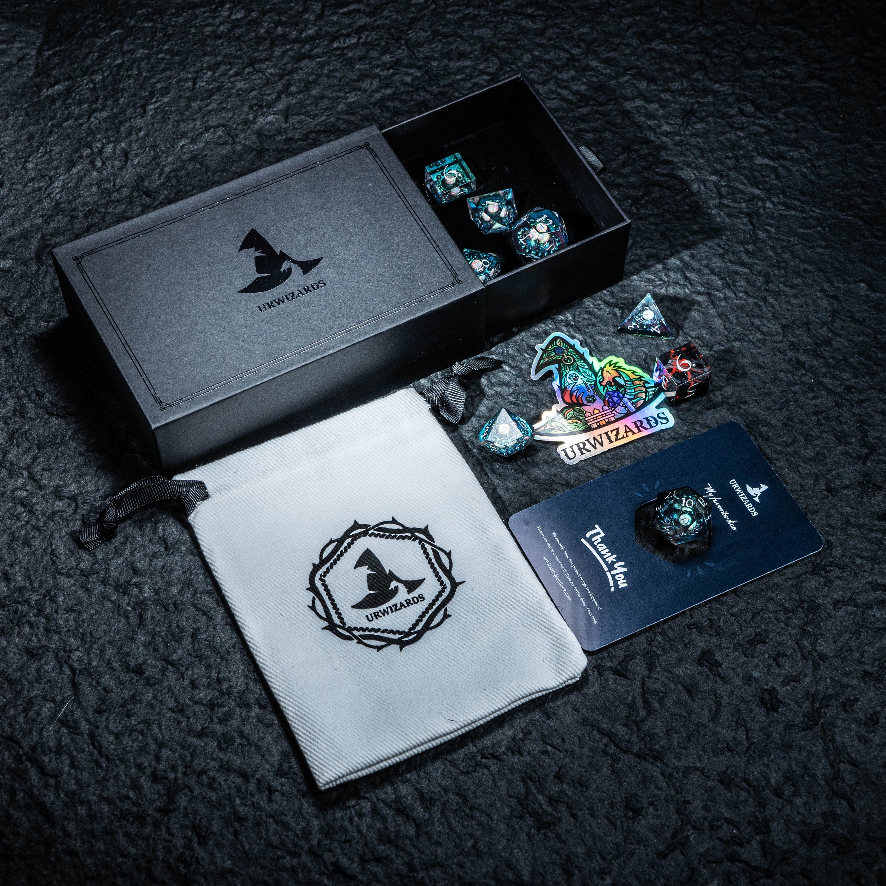 URWizards Dnd Resin Green Coral Engraved Dice Set Turtle Style – Urwizards