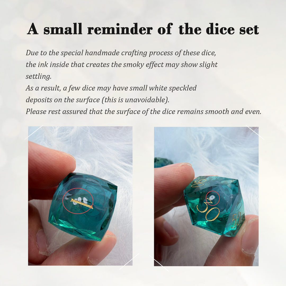 URWizards D&D Resin Tidebound Fate Engraved Dice Set Multi-faceted Sty ...