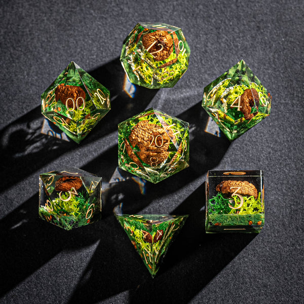 Realistic Mushroom Resin Dice Set | Urwizards