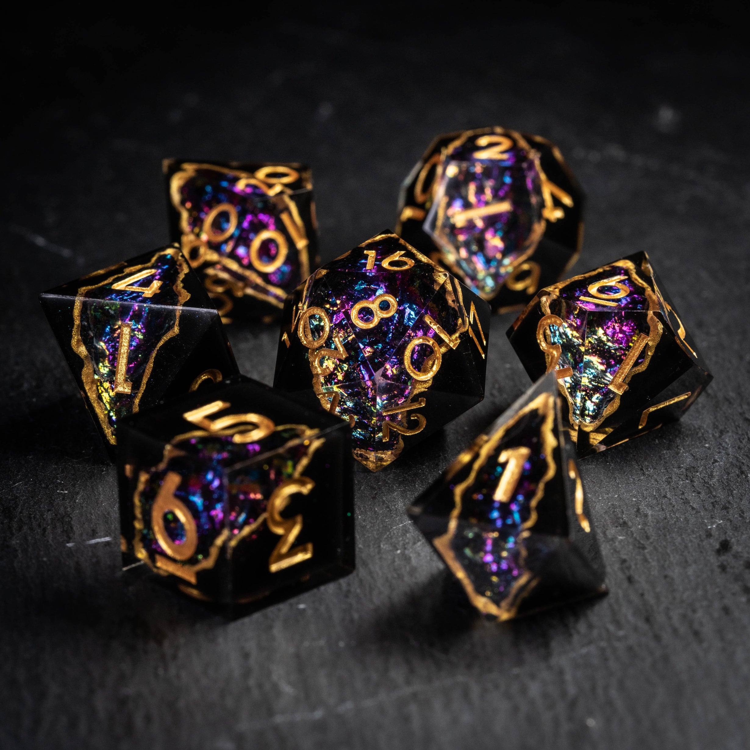 URWizards Crystaline Geode Handmade Resin Dice Set – Urwizards