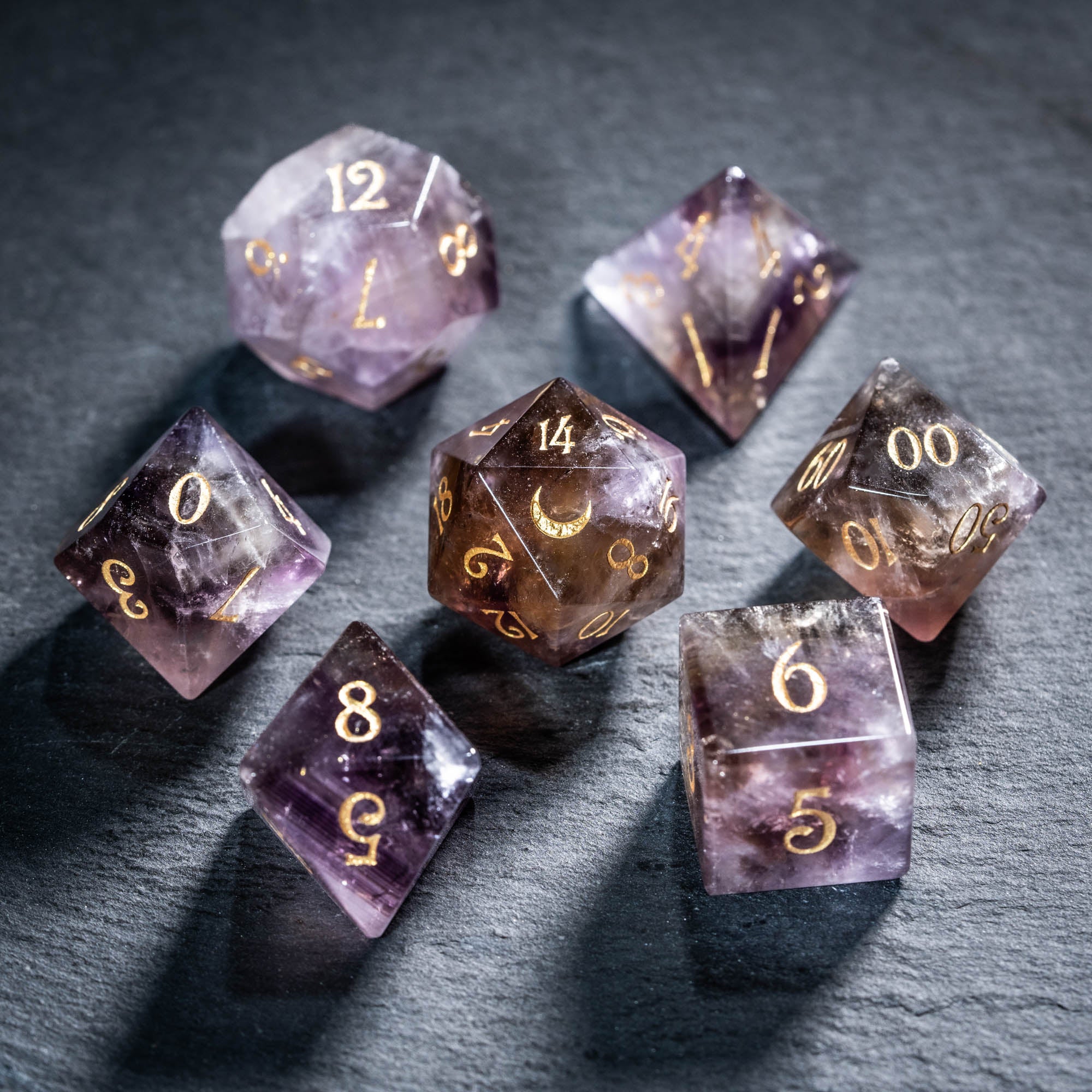 URWizards D&D Ametrine Stone Dice Set(Limited edition) – Urwizards