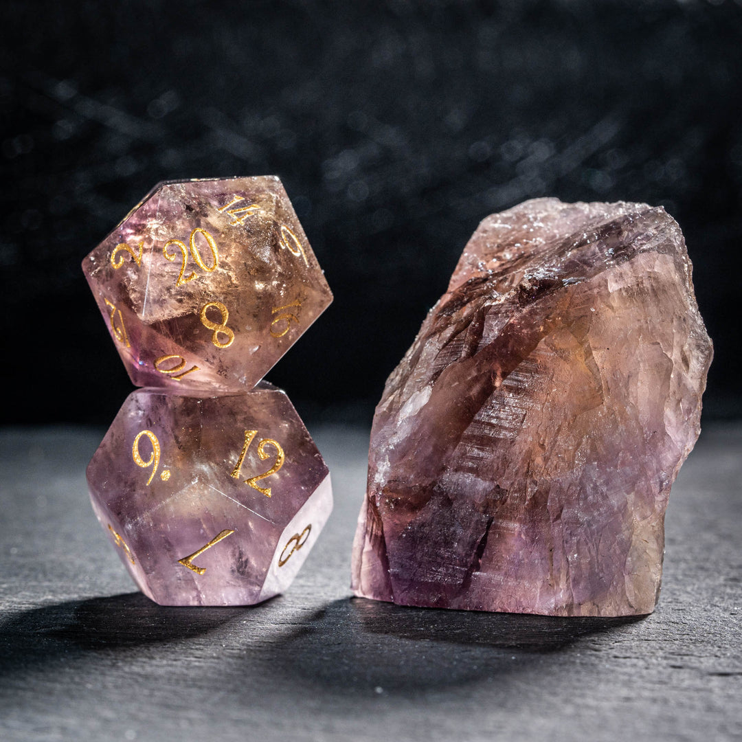 URWizards D&D Ametrine Stone Dice Set(Limited edition) – Urwizards