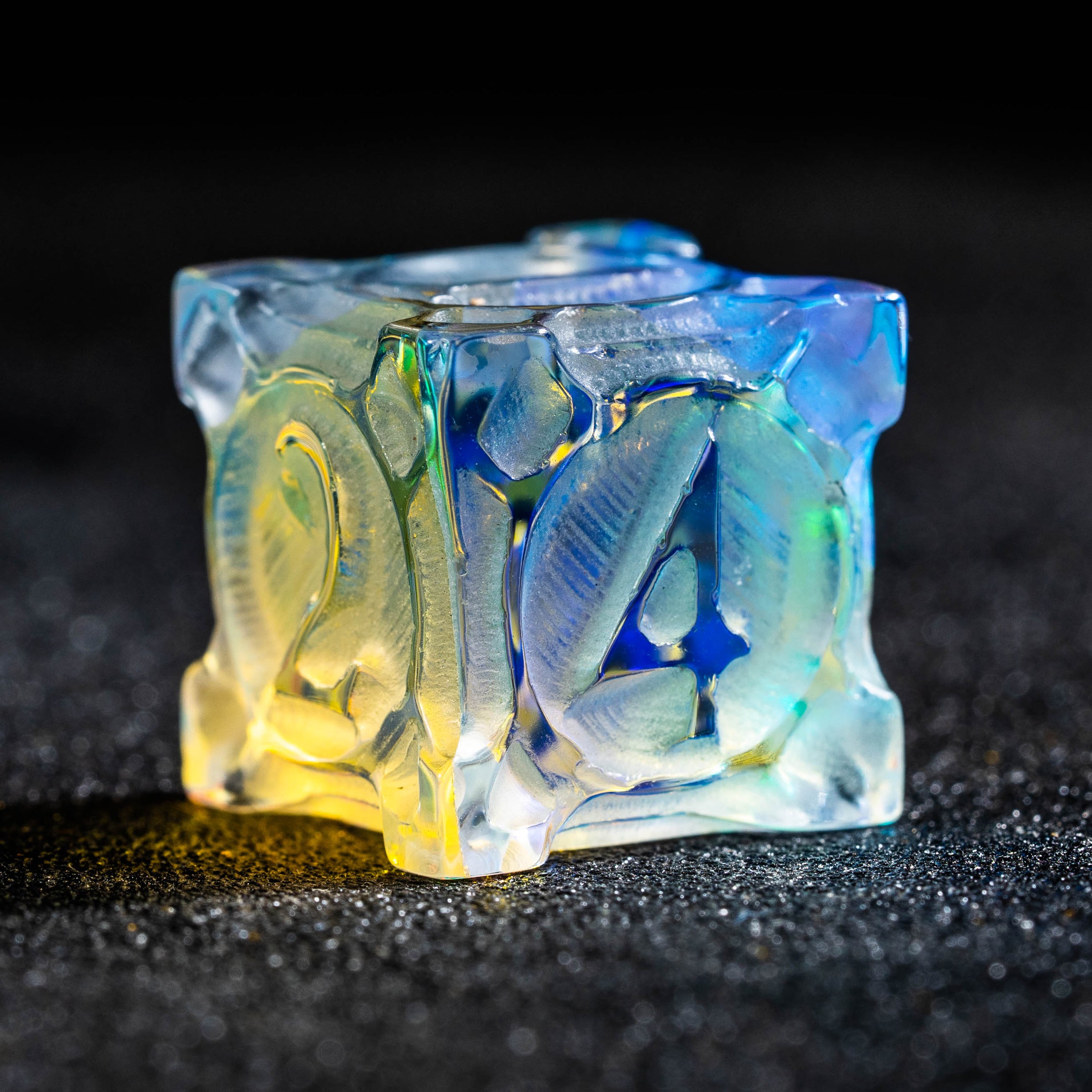URWizards D&D CNC Carving Dwarf Dichroic Prism Glass Dice Set – Urwizards