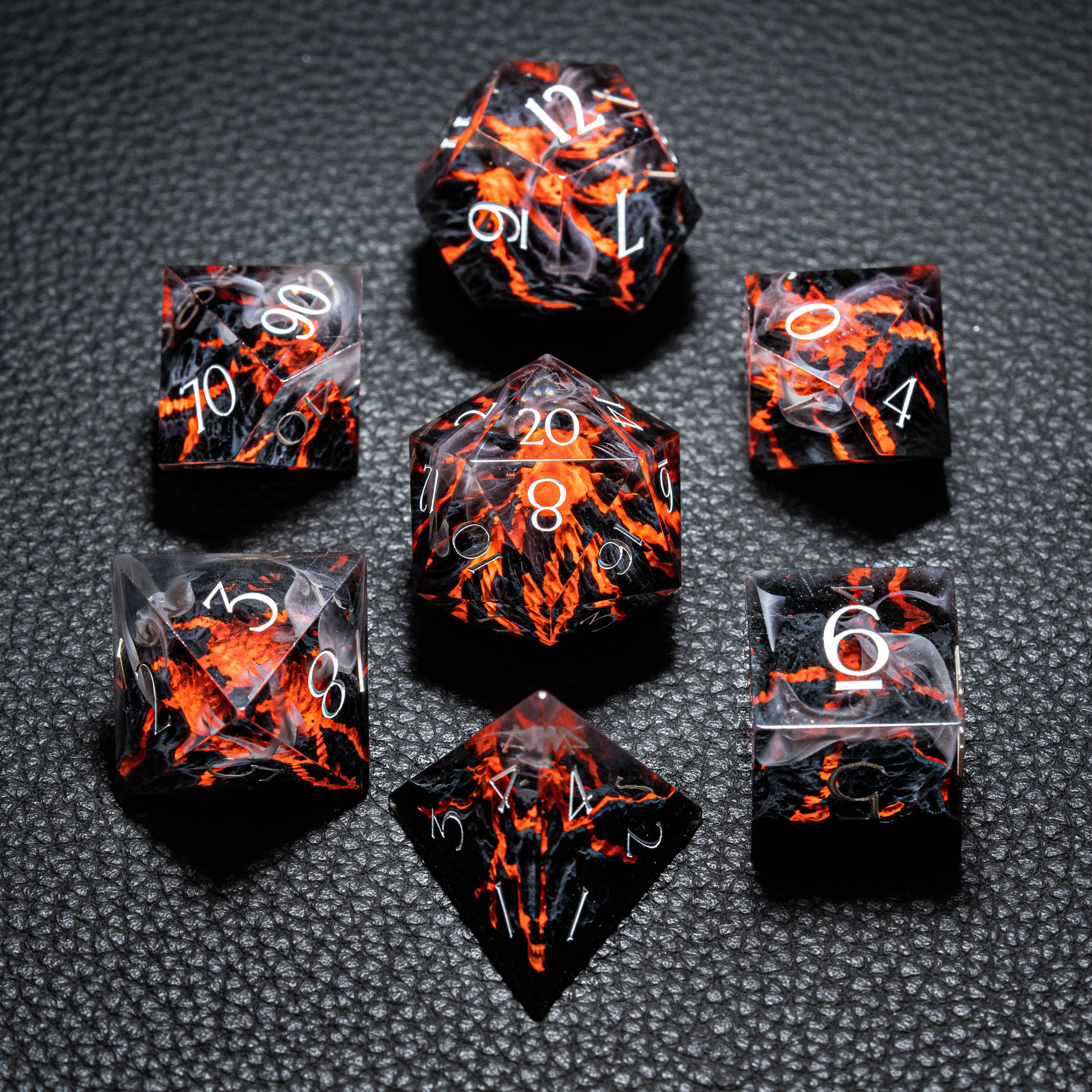 URWizards D&D Resin Engraved Dice Set Mysterious Realm - Glowing Death ...