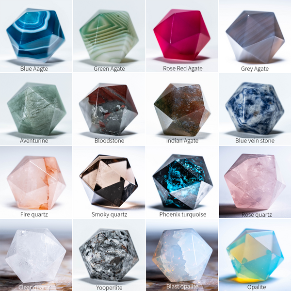 URWizards D&D Engraved Gemstone D20 Dice | Urwizards