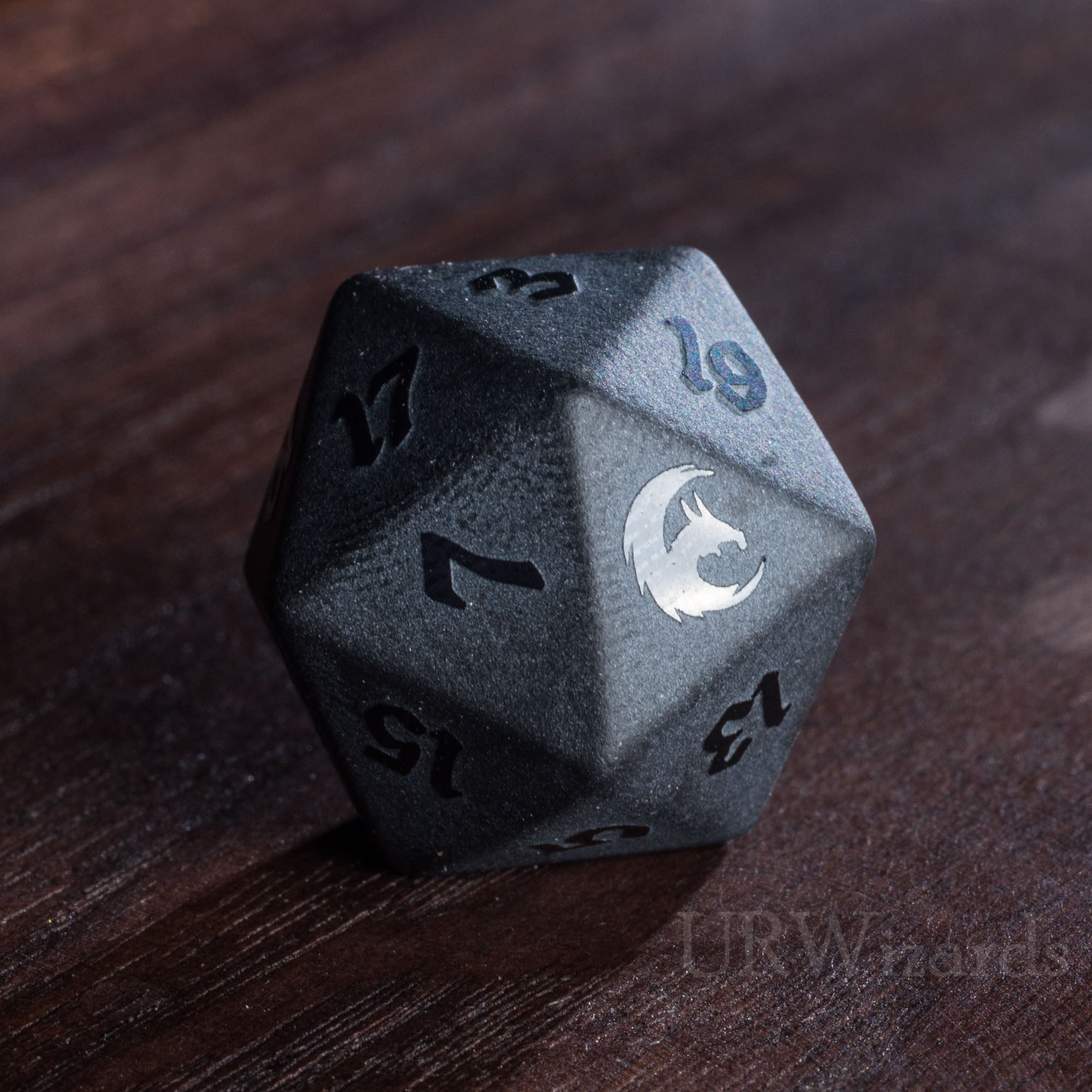 URWizards D&D Obsidian Gemstone Raised Dice Set Dragon Style – Urwizards