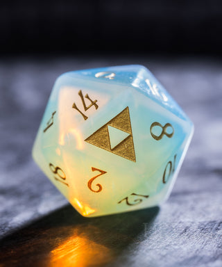 Dnd Opalite Engraved Dice Set Zelda Triforce Triangle – Urwizards