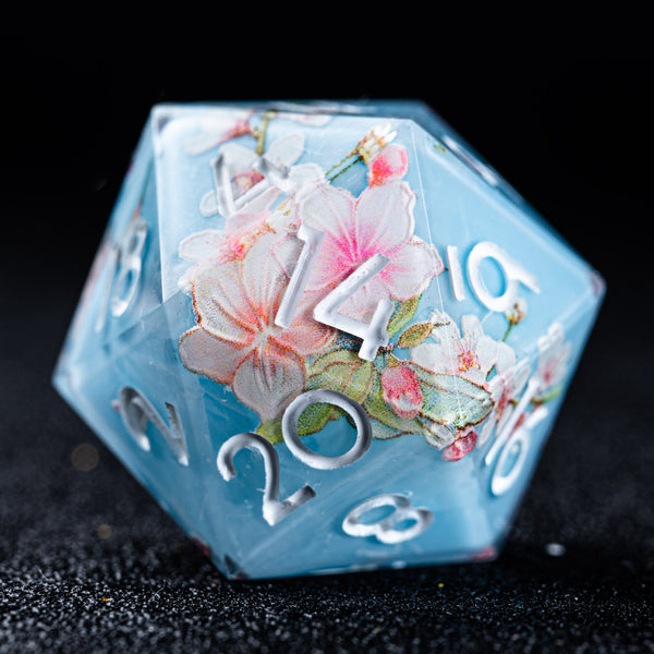 URWizards Inner-dice Handmade Sharp Edge Resin Dice Set -Blossom ...