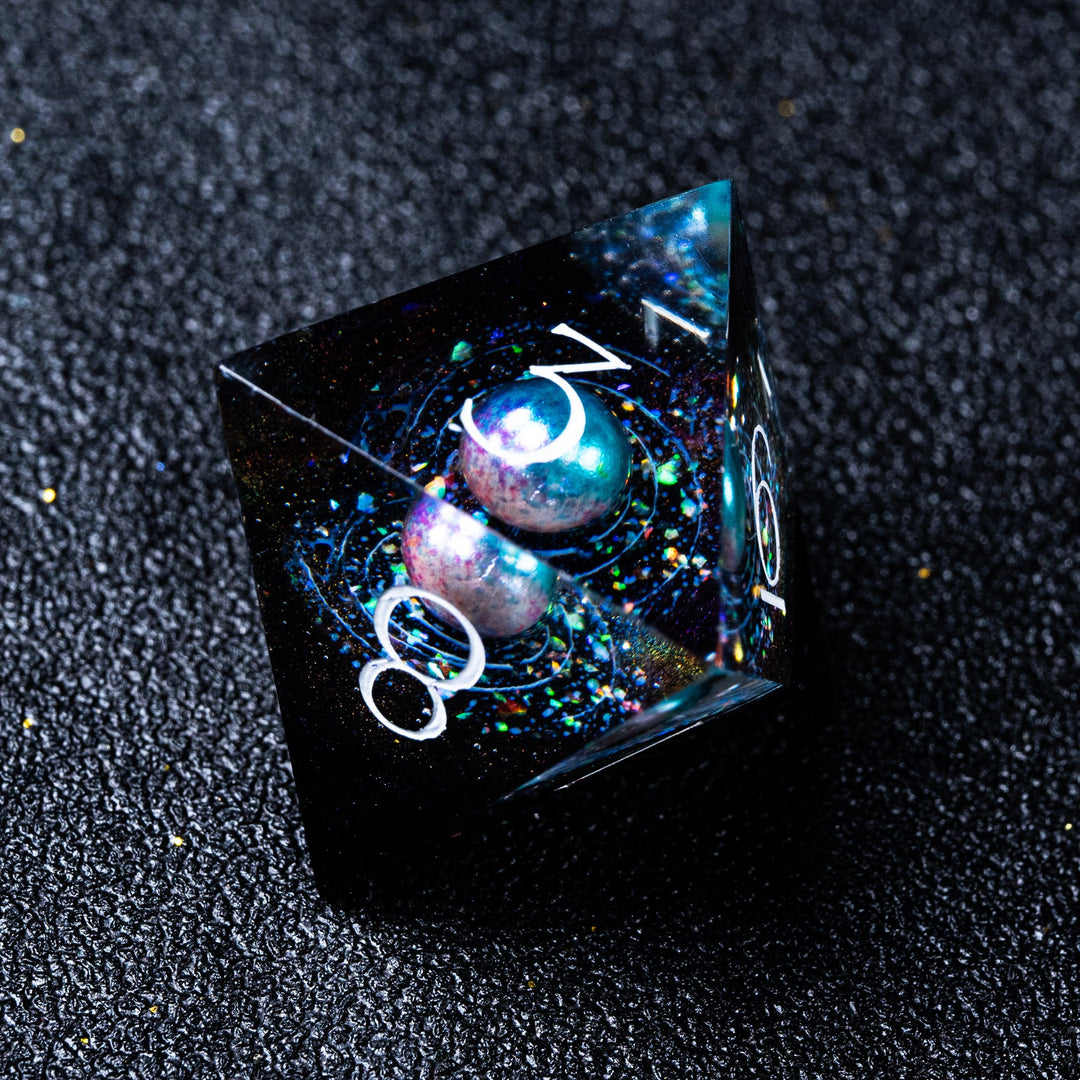 URWizards D&D Resin Engraved Dice Set The Galaxy Moon – Urwizards