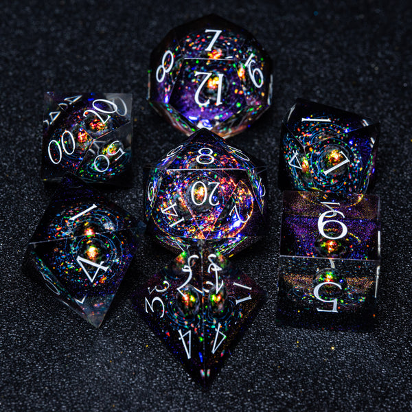 URWizards D&D Resin Engraved Dice Set The Galaxy | Urwizards