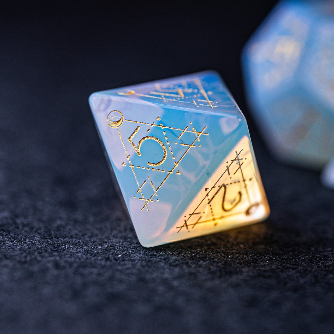 URWizards D&D Opalite Engraved Dice Set Astrology Style – Urwizards