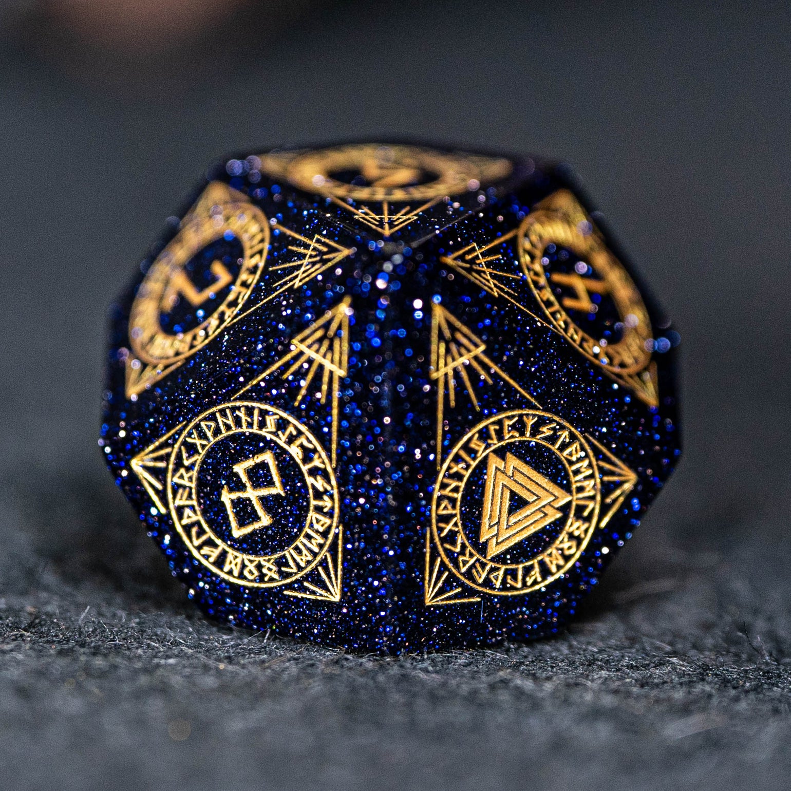 URWizards Dnd Engraved Blue Sandstone Dice Set Nordic Style – Urwizards