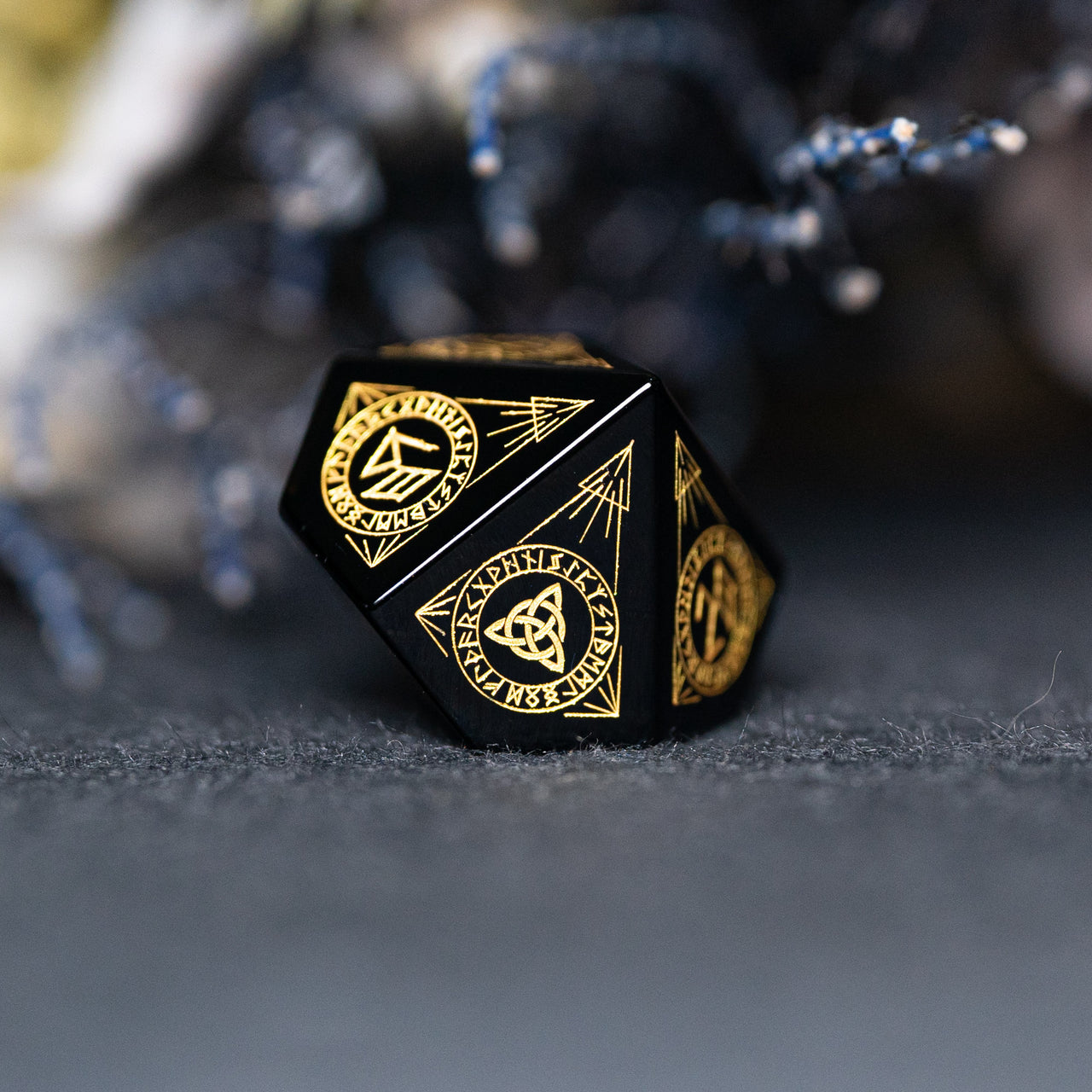 URWizards Dnd Engraved Obsidian Dice Set Nordic Style – Urwizards
